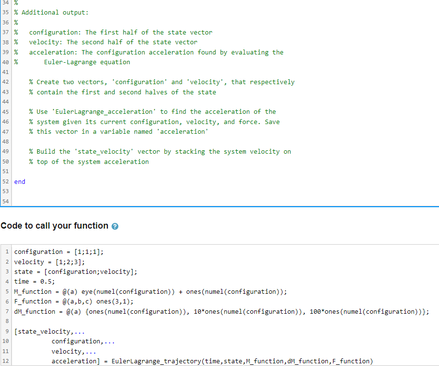 Solved Use the acceleration output of the Euler-Lagrange | Chegg.com
