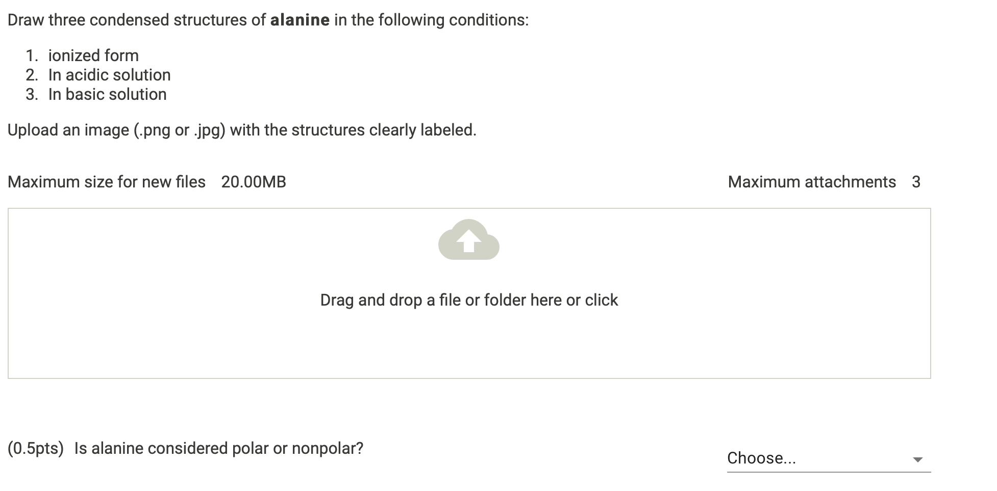 Solved Draw three condensed structures of alanine in the | Chegg.com