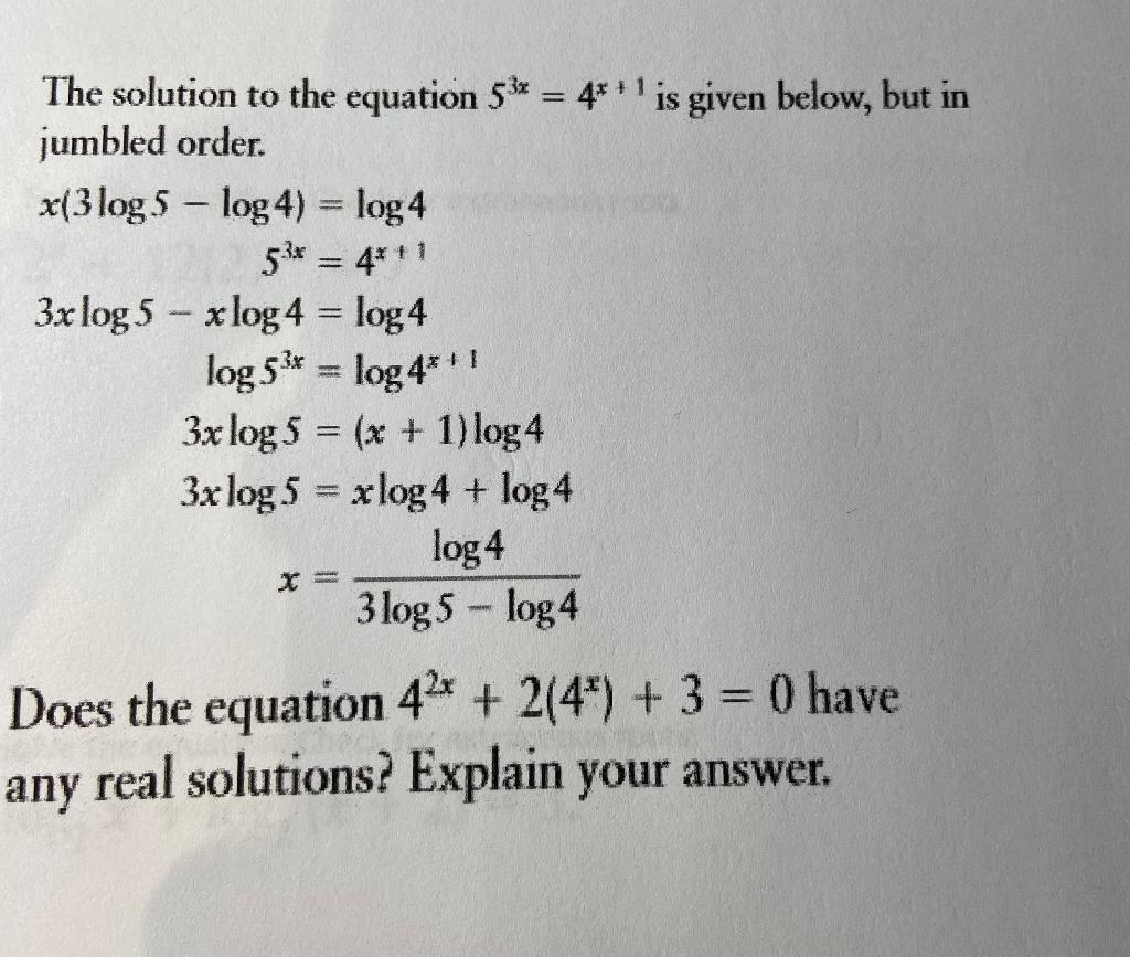 Solved Consider the equation 812* = 9x+3. a) Solve this | Chegg.com