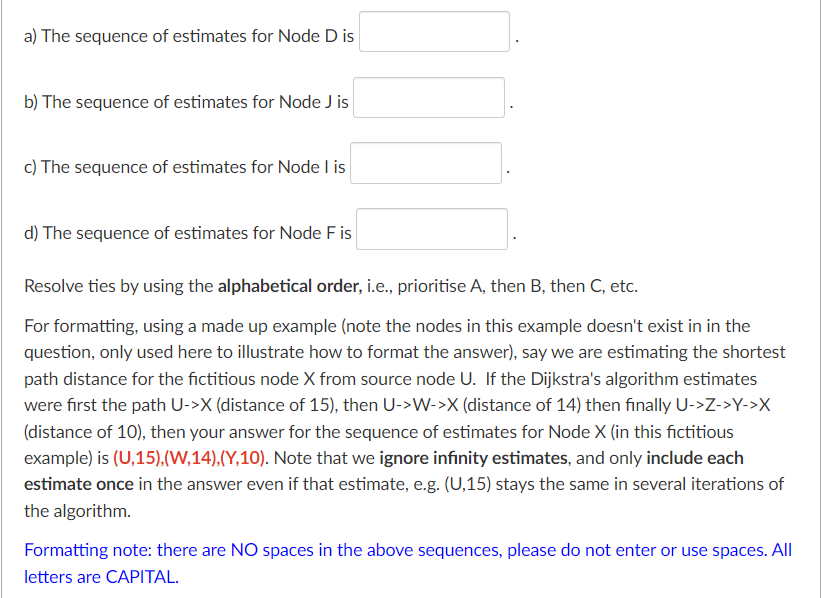 Solved Consider the following graph with given edge weights | Chegg.com