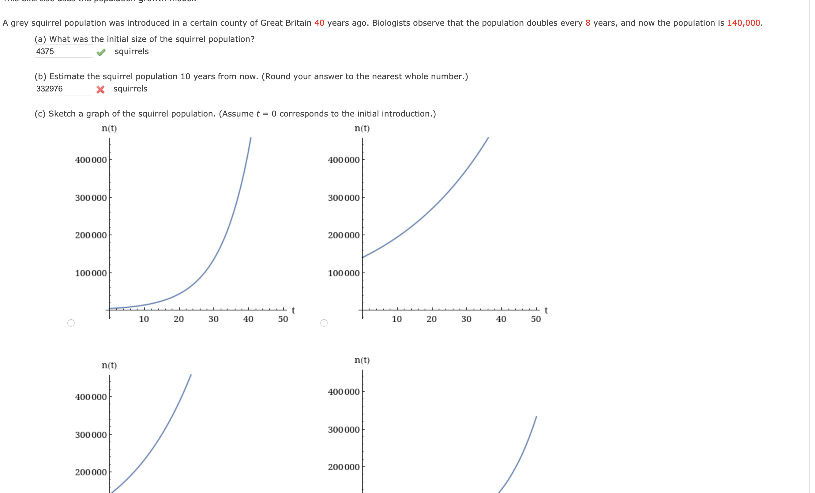 Solved A What Was The Initial Size Of The Squirrel 7829