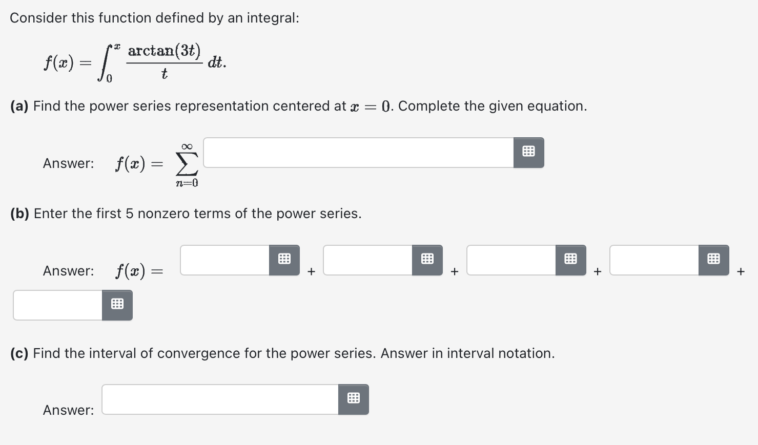 Solved Consider this function defined by an integral: | Chegg.com