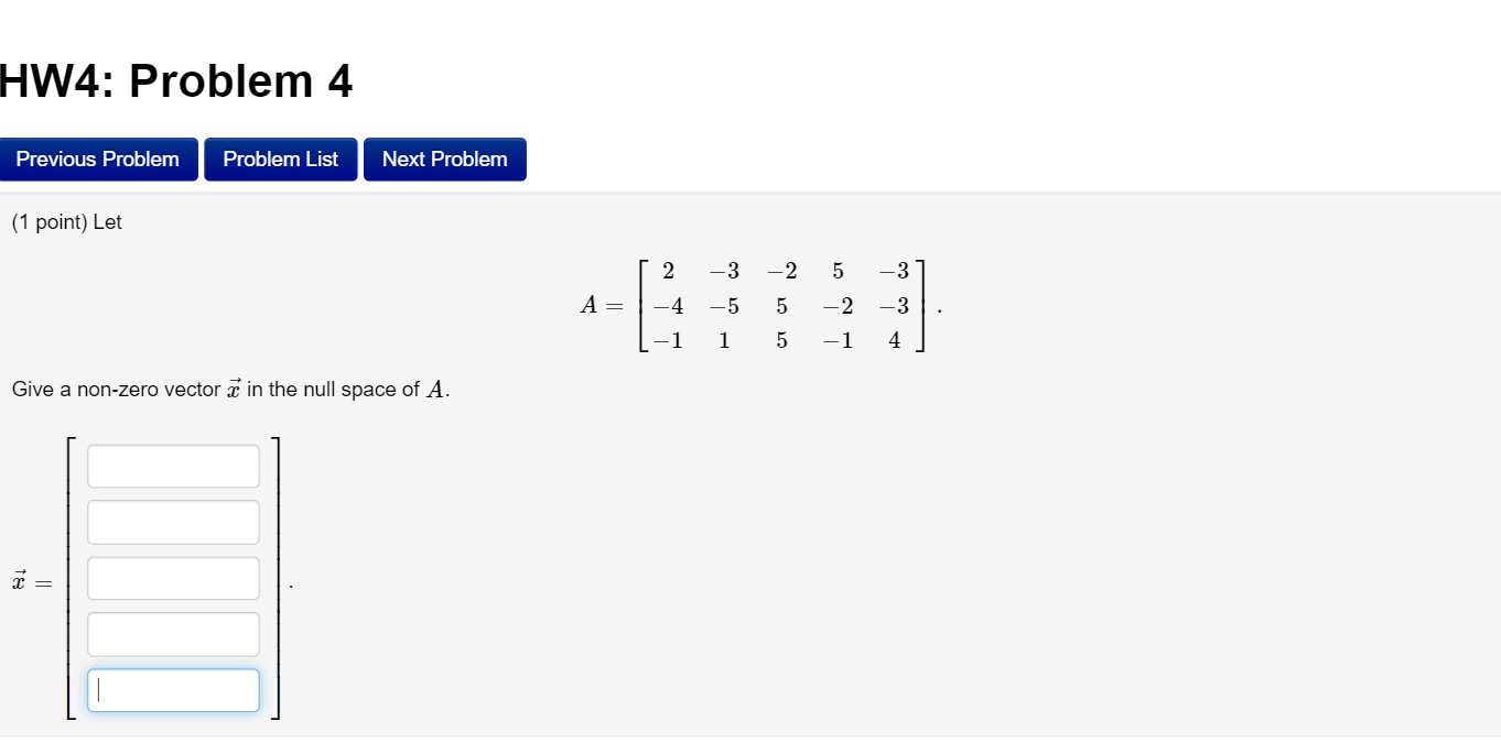 Solved HW4: Problem 4 Previous Problem Problem List Next | Chegg.com
