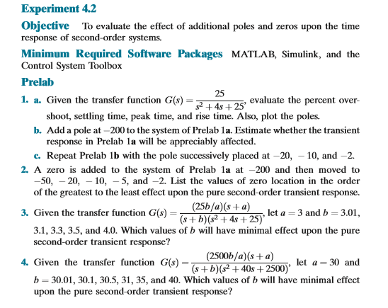 Solved Experiment 4.2 Objective To evaluate the effect of | Chegg.com
