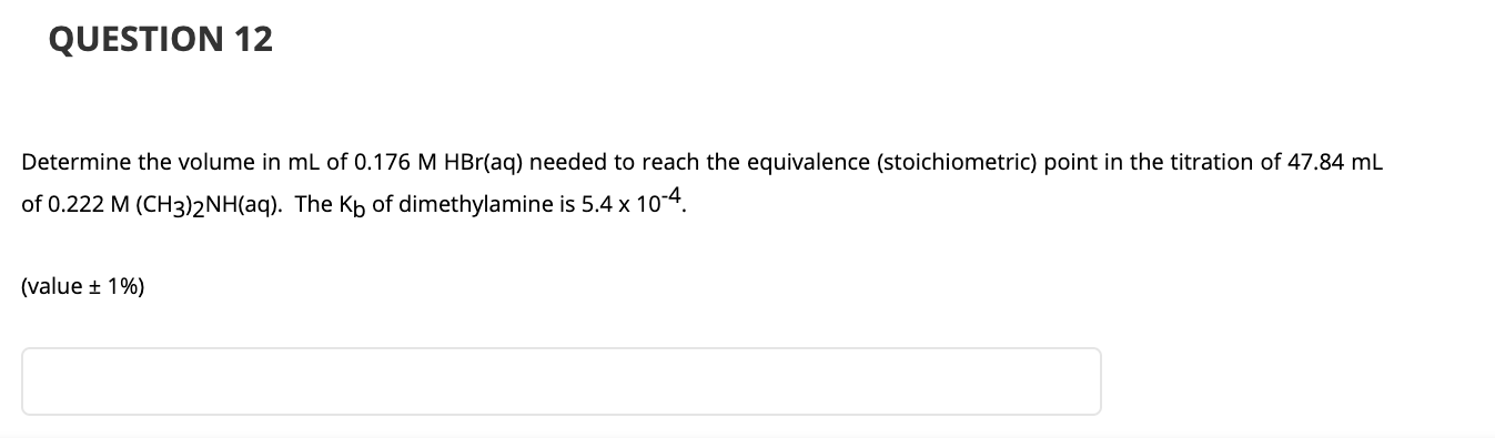Solved QUESTION 12 Determine the volume in mL of 0.176 M | Chegg.com