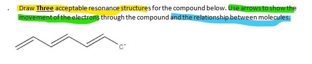 Solved Draw Three acceptable resonance structures for the | Chegg.com
