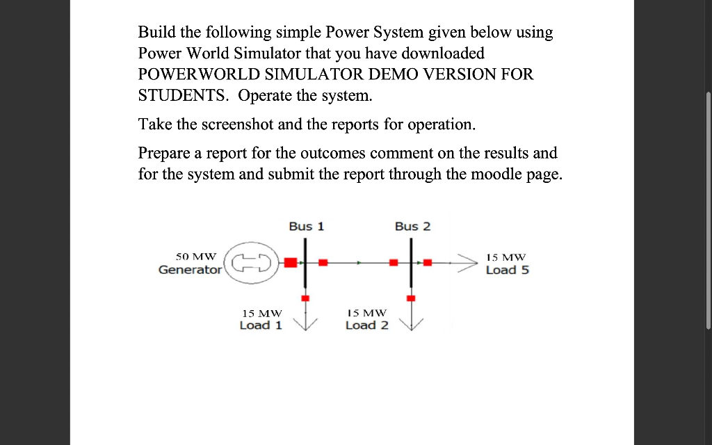 Solved Build the following simple Power System given below | Chegg.com