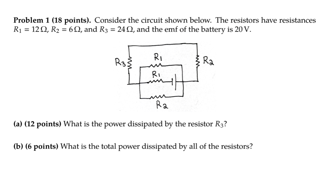 Solved Problem 1 (18 points). Consider the circuit shown | Chegg.com Solved Problem 1 (18 points). Consider the circuit shown | Chegg.com