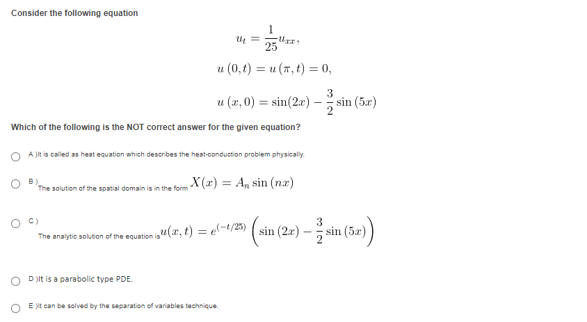 Solved Consider the following equation | Chegg.com