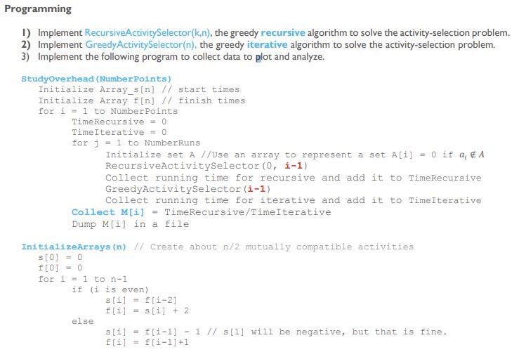 Solved Programming 1 Implement 
