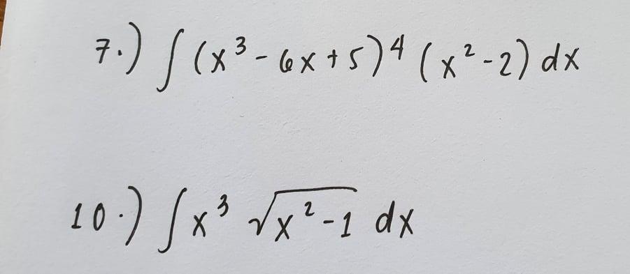 Solved 7.) / (83-6X45)4(x*-2) dx 4 10-) /x' VX9-3dx 3 2-1 | Chegg.com Solved 7.) / (83-6X45)4(x*-2) dx 4 10-) /x' VX9-3dx 3 2-1 | Chegg.com