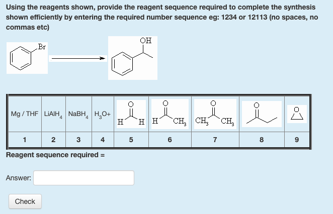 Solved Using the reagents shown, provide the reagent | Chegg.com