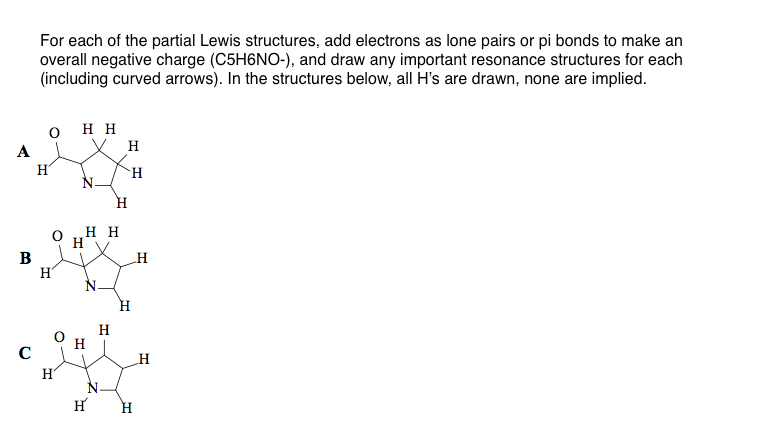 Solved For each of the partial Lewis structures, add | Chegg.com