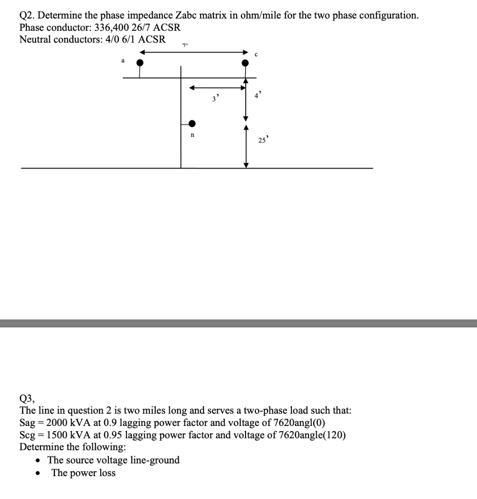 Solved Q2. Determine the phase impedance Zabc matrix in | Chegg.com