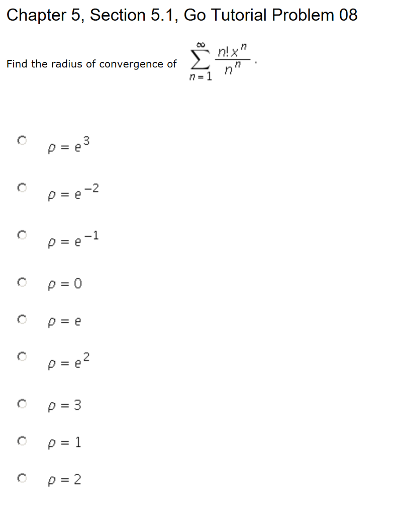 Solved Chapter 5, Section 5.1, Go Tutorial Problem 08 ?? | Chegg.com