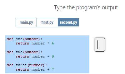 Solved Type the program's output main.py first.py first.py | Chegg.com