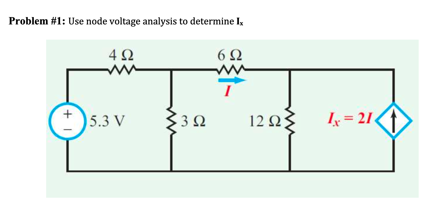 Solved Problem \#1: Use node voltage analysis to determine | Chegg.com