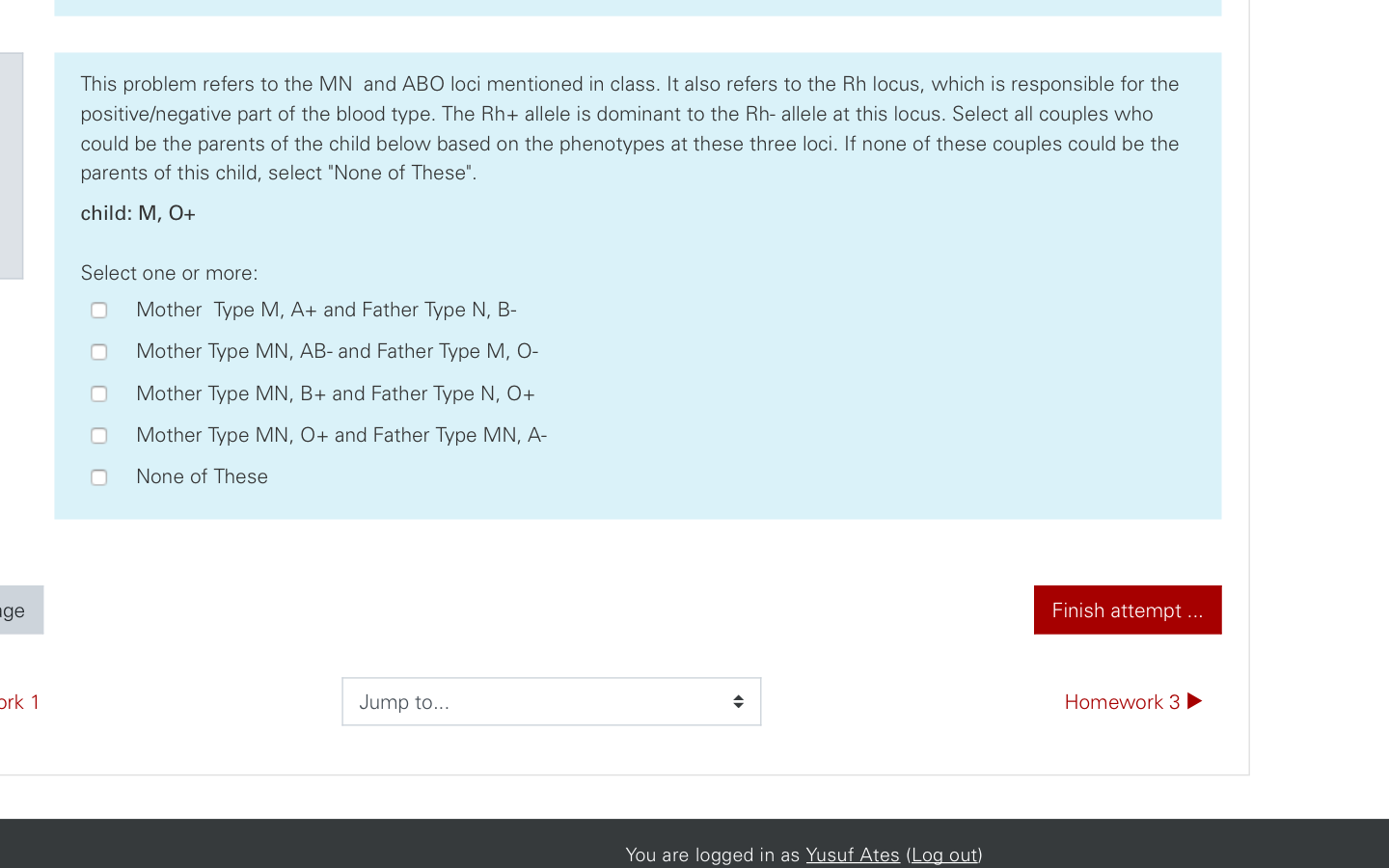 Solved This problem refers to the MN and ABO loci mentioned | Chegg.com