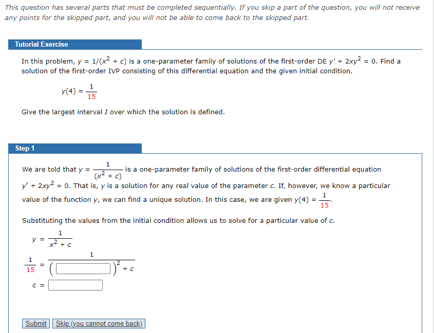 Solved his question has several parts that must be completed | Chegg.com