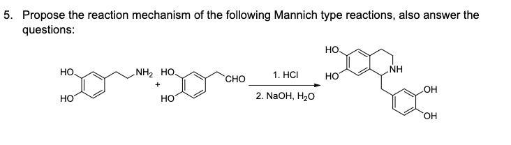 Solved Propose the reaction mechanism of the following | Chegg.com
