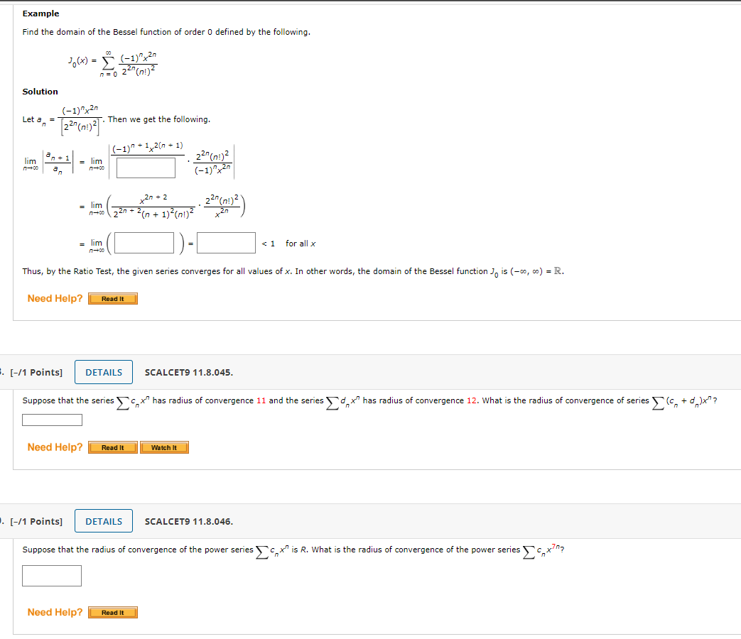 Solved Find the domain of the Bessel function of order 0 | Chegg.com