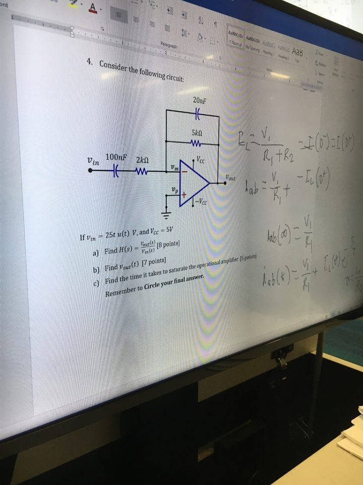 Solved nt Paragraph 4. Consider the following circuit 20nF | Chegg.com