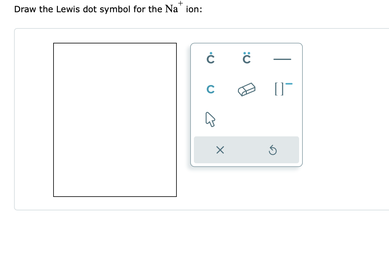 Solved Draw the Lewis dot symbol for the Na+ion: | Chegg.com