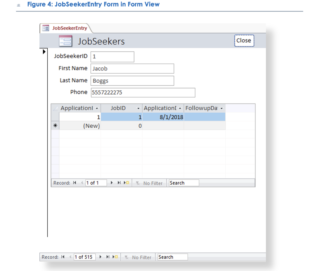 These is done in Access. I put the figures below the | Chegg.com
