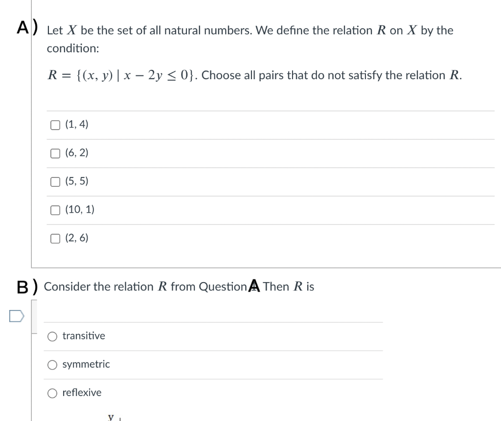Solved Relation R on the set R is defined by the condition: | Chegg.com