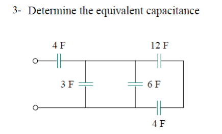 Solved 3- Determine the equivalent capacitance | Chegg.com