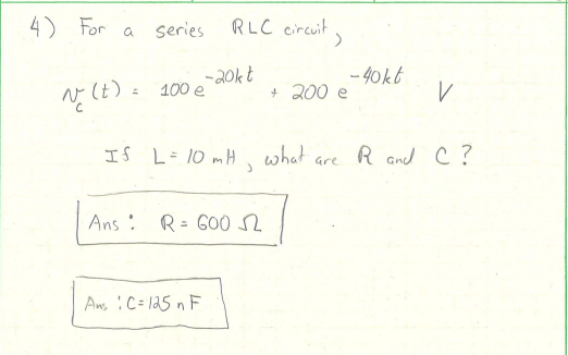 Solved 4) For a series RLC circuit, | Chegg.com