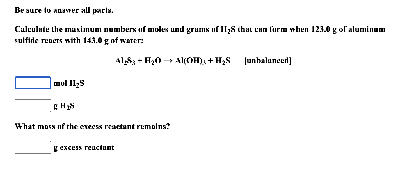 Solved Be sure to answer all parts. Calculate the maximum | Chegg.com