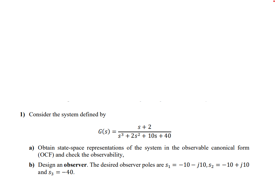 Solved Consider The System Defined