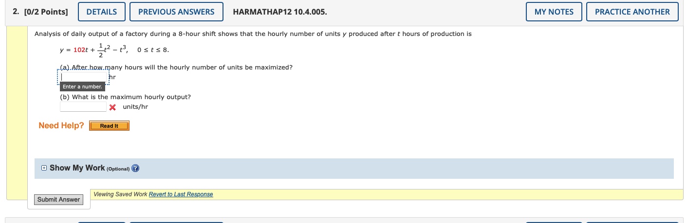 Solved 2 Points] HARMATHAP12 10.4.005. Analysis of daily | Chegg.com