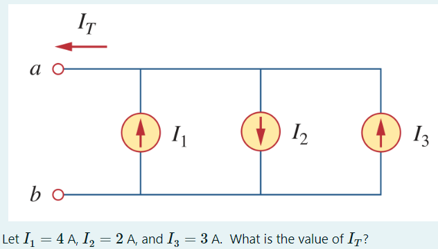 Solved Let I1=4A,I2=2A, ﻿and I3=3A. ﻿What is the value of | Chegg.com