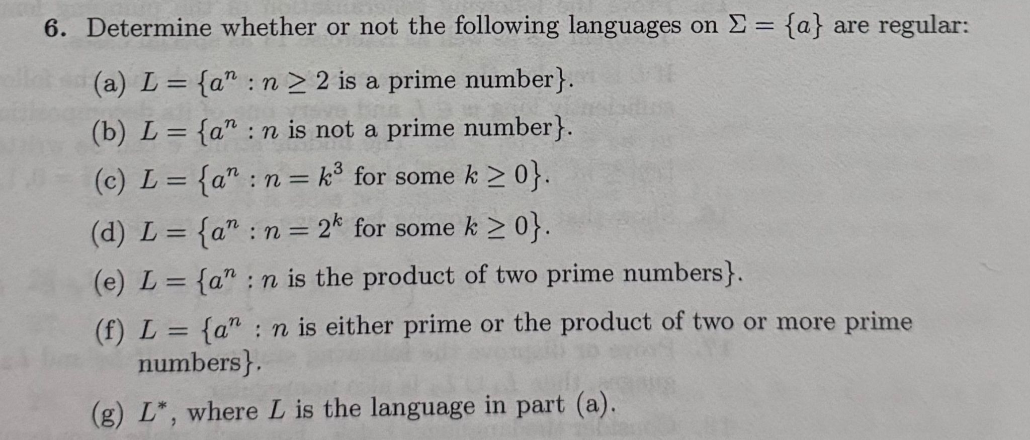 Solved Determine whether or not the following languages on | Chegg.com