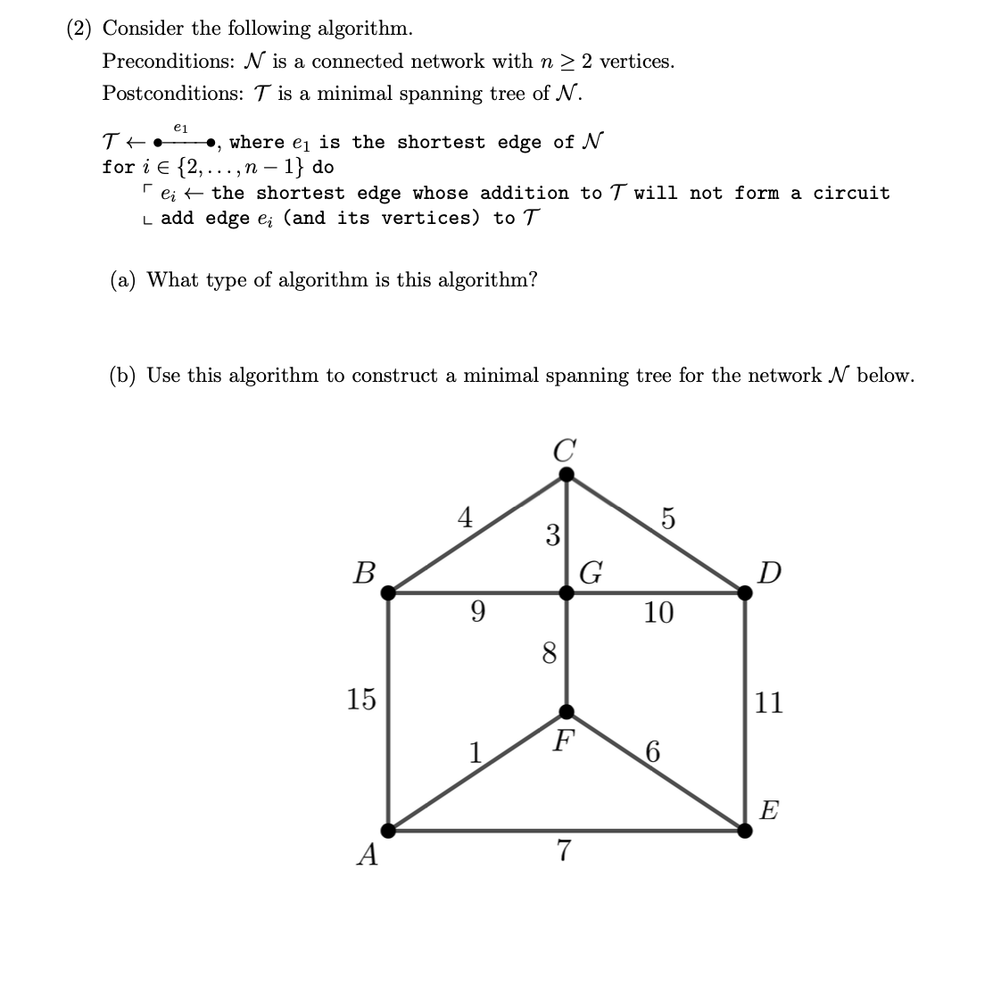 Solved Please Help! (2) ﻿Consider the following | Chegg.com
