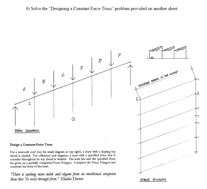 Solved 6) Solve the "Designing a Constant Force Truss" | Chegg.com