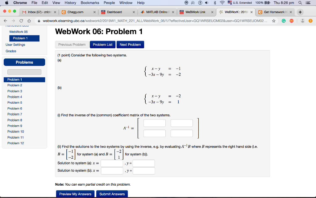 Solved U.S. Extended 100% Thu 8:26 pm Chrome File Edit View | Chegg.com