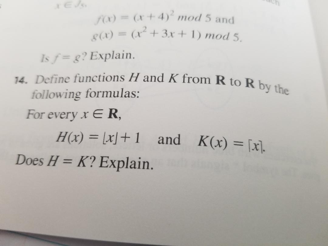 Solved f(x) = (x + 4) mod 5 and $(x) = (x + 3x + 1) mod 5. | Chegg.com