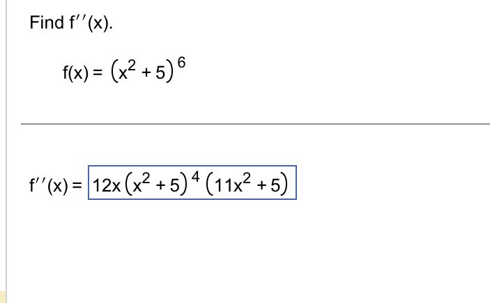 Solved Find derivative of this. second prime.I got | Chegg.com