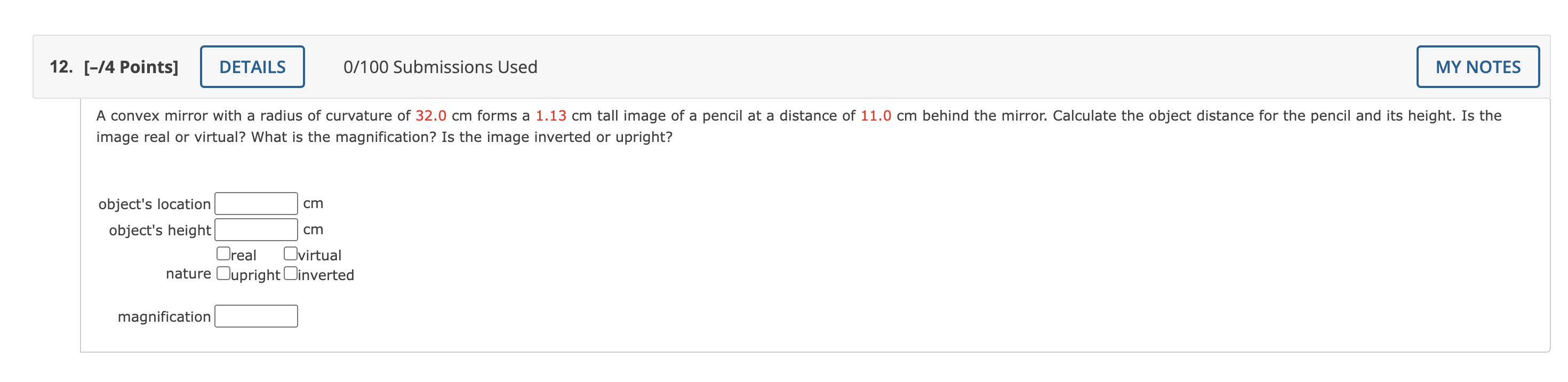 Solved [-/4 Points] 0/100 Submissions Used image real or | Chegg.com