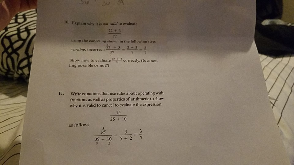 Solved 10. Explain why it is not valid to evaluate 22 + 3 77 | Chegg.com