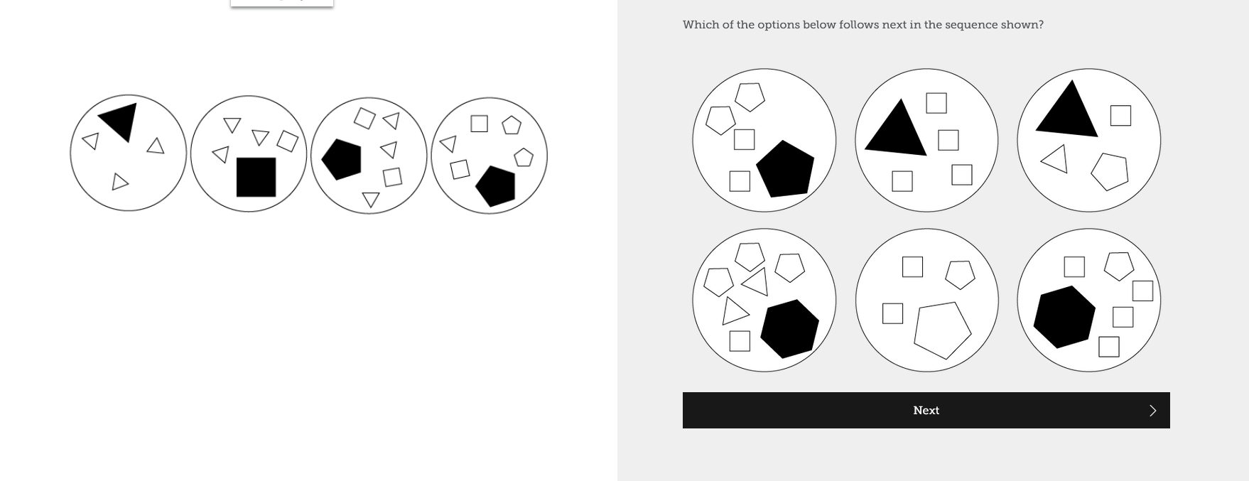 Solved Which of the options below follows next in the | Chegg.com
