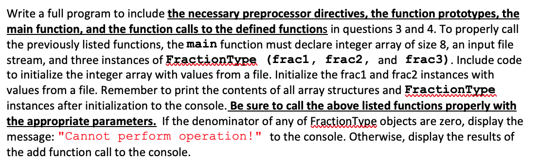 Solved Write a full program to include the necessary | Chegg.com