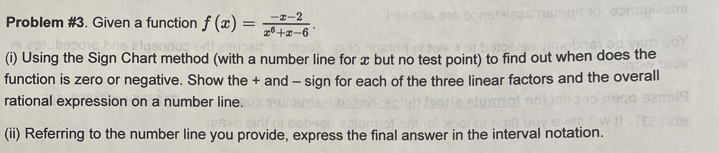 Solved Problem \#3. ﻿Given a function \( | Chegg.com