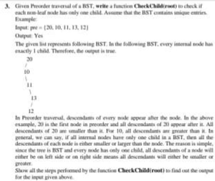 Solved 2. Given Prande traversato AST, write a function | Chegg.com