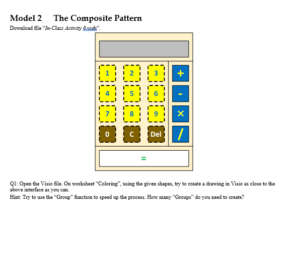 Solved Model 2 The Composite Pattern Download file "In-Class | Chegg.com