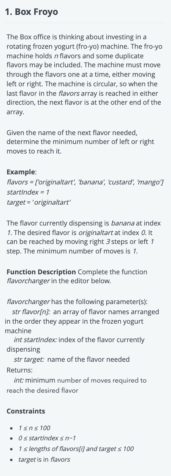 Solved 1. Box Froyo The Box office is thinking about | Chegg.com