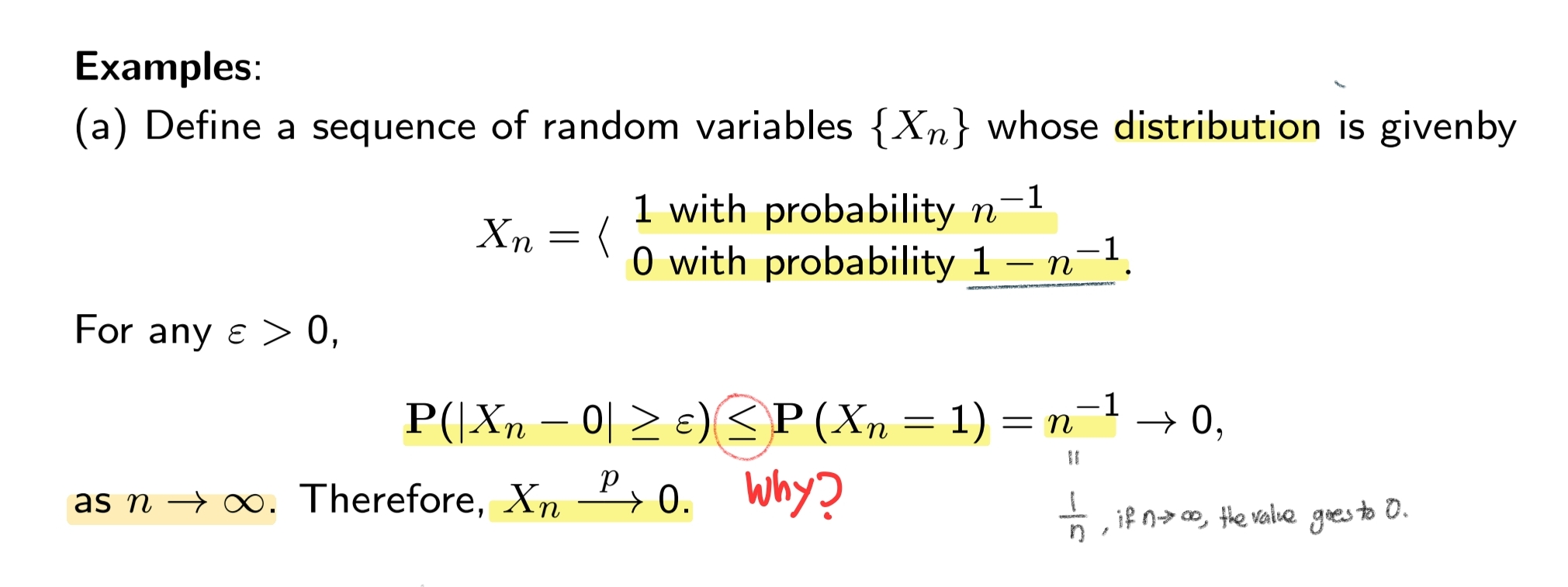 Solved Examples: (a) Define a sequence of random variables | Chegg.com